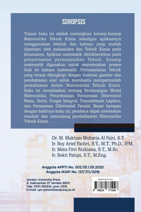 MATEMATIKA TEKNIK KIMIA : KONSEP DAN APLIKASI | UPA Percetakan dan ...